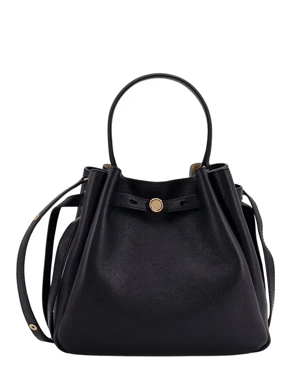 Tory Burch Romy Leather Bucket Bag - Black