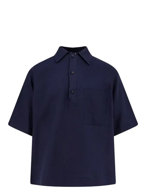 HEVO Montursi Linen And Viscose Shirt - Blue