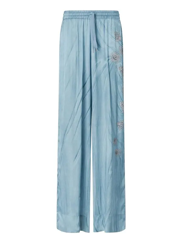 Pinko Rikky Viscose Trousers - Blue