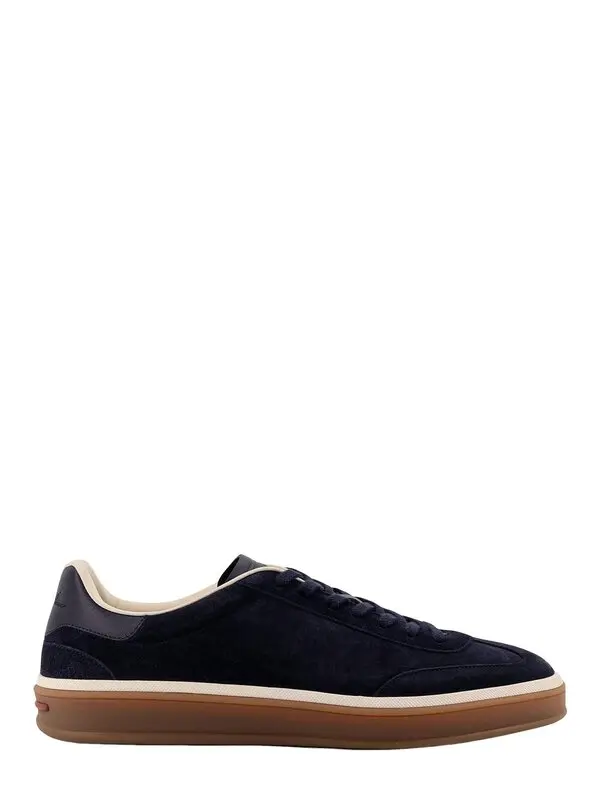 Loro Piana Suede Tennis Walk Sneakers - Blue