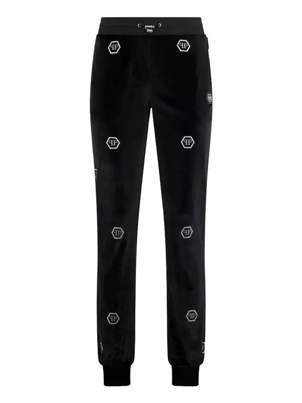 Philipp Plein Monogram-embellished Track Pants - Black