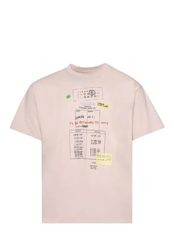 MAISON MARGIELA Library Stamp Tee Off - Pink