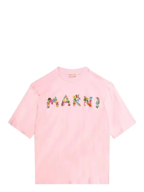 Marni Logoprint Cottonjersey Tshirt - Baby Pink