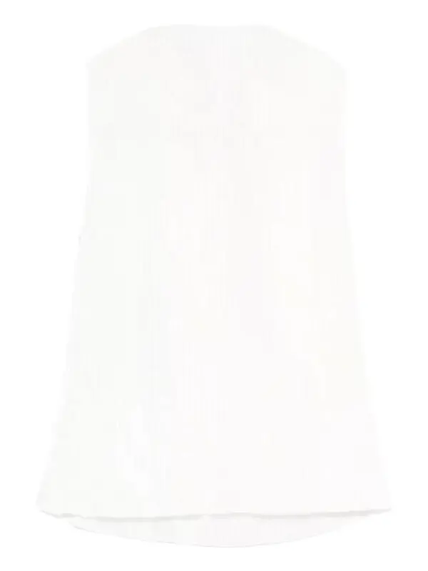 Co Plisse Top - White