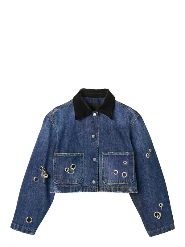 Marc Jacobs Grommet-detail Jacket - Blue