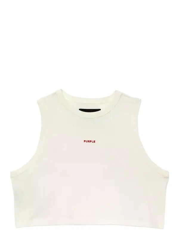 PURPLE BRAND Wordmark Sleeveless Tank Top - Neutrals