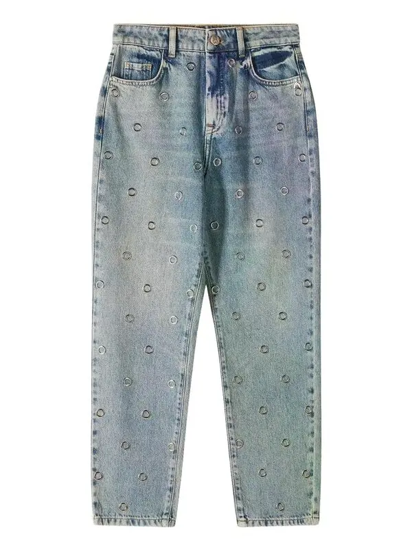 Patrizia Pepe Eyelet Detail Jeans - Blue