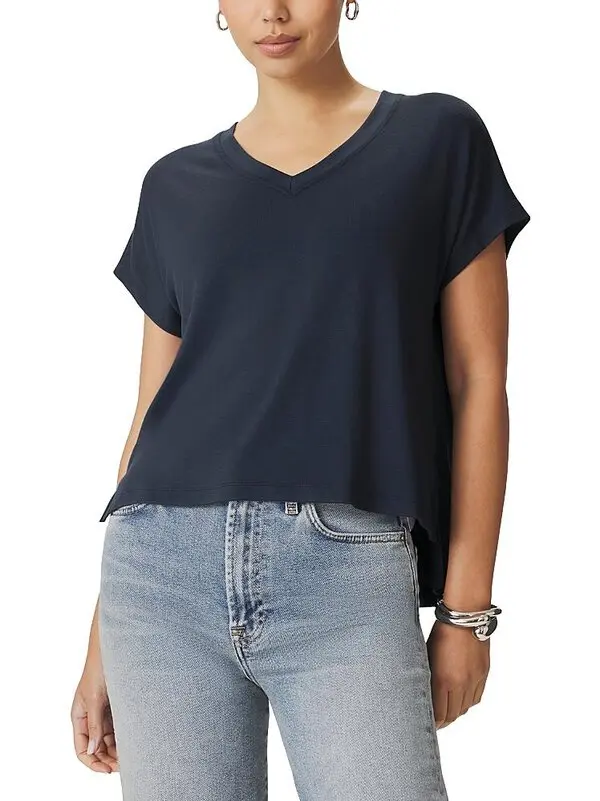 Splendid Amaya V-neck Top - Mood Indigo
