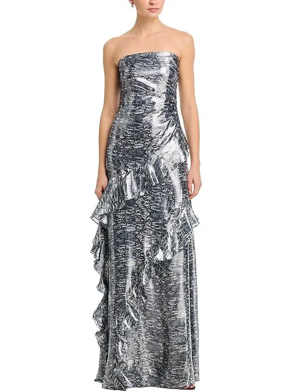 Ramy Brook Dominika Gown - Navy Lurex