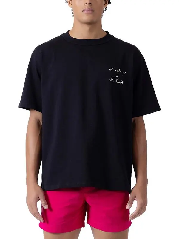 PRINCE & BOND Woke Up Saint Barth T-shirt - Black