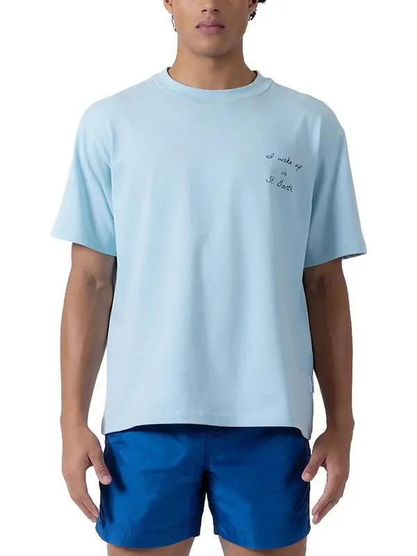 PRINCE & BOND Woke Up Saint Barth T-shirt - Blue