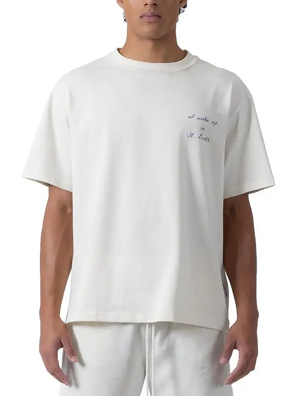 PRINCE & BOND Woke Up Saint Barth T-shirt - Off White
