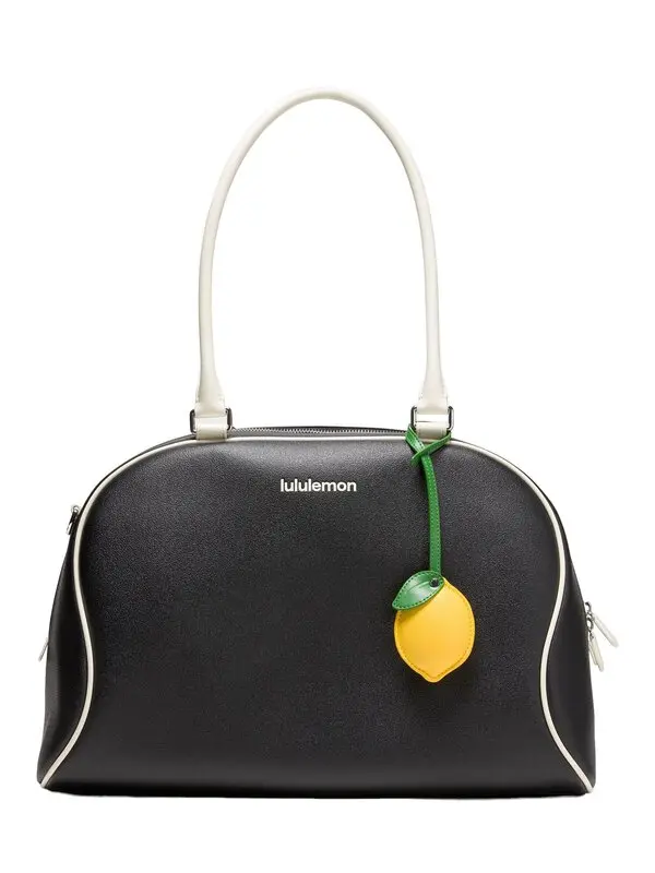 Lululemon Bowler Duffle Bag - Black/coconut Ivory/silver