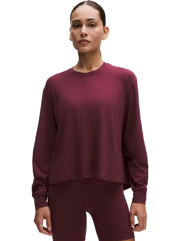 Lululemon All-sport Tie-back Long-sleeve Shirt - Burgundy Bay