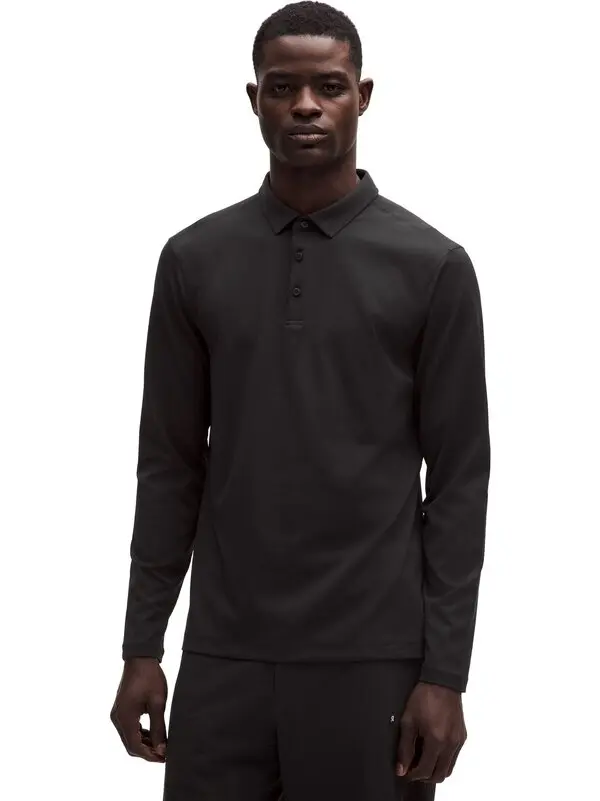Lululemon Showzero Long-sleeve Polo Shirt - Black