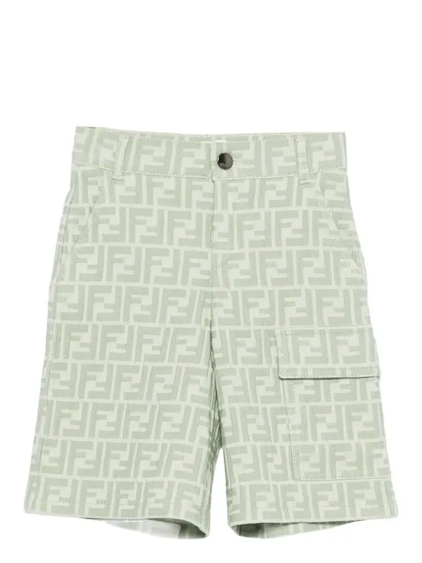 Fendi Logo Bermuda Shorts - Green