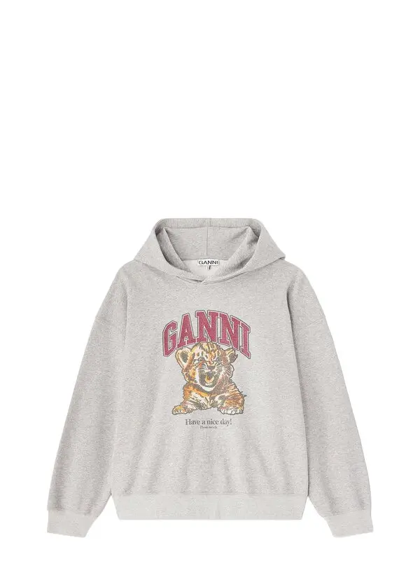 GANNI Sweatshirt With Logo - Grey