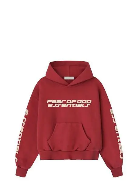 Fear Of God Essentials Classic Hoodie - Crimson