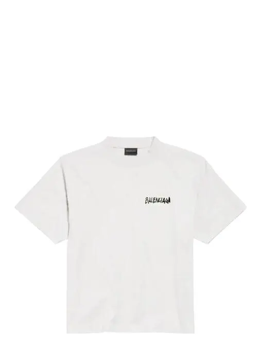 Balenciaga Medium Fit Crewneck Sweatshirt T-shirt - White