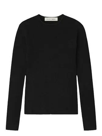 Fear Of God Essentials Waffle Long Sleeve Top - Vintage Black