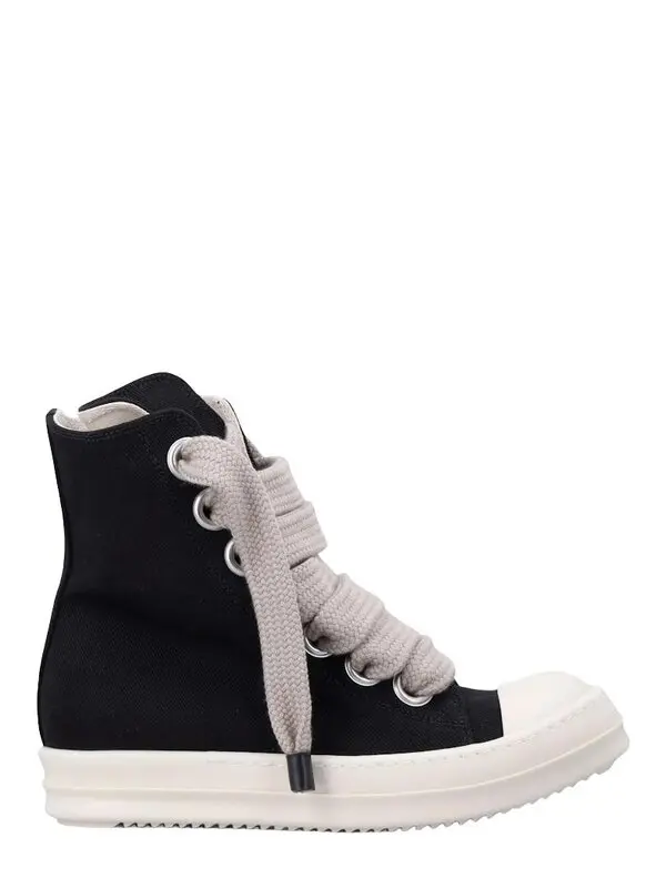 Rick Owens Temple Jumbo Lace High-top Sneakers - Black/milk