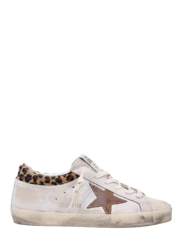 GOLDEN GOOSE Superstar Leopard Sneakers - White/beige/seedpearl
