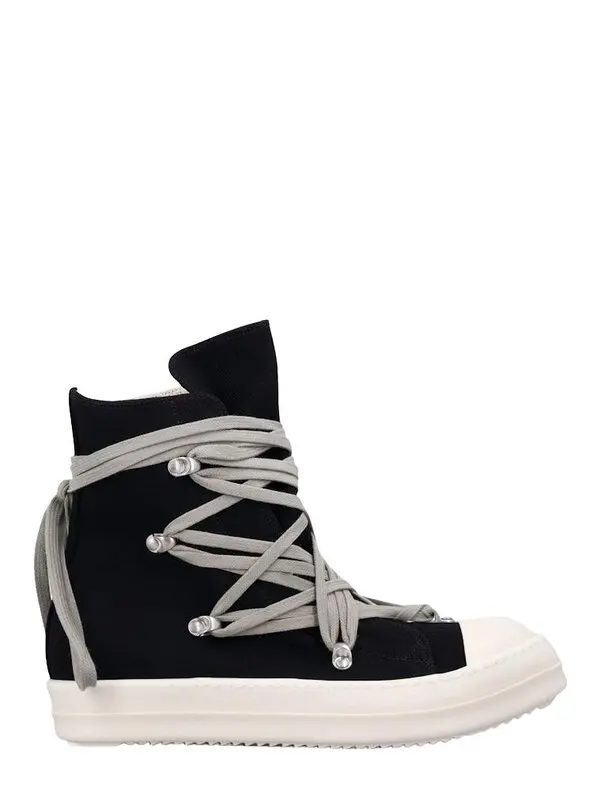 Rick Owens Temple Megalace Sneaks - Black/milk
