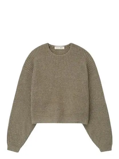 Fear Of God Essentials Heavy Waffle 90s Crewneck Sweatshirt - Homestead Heather