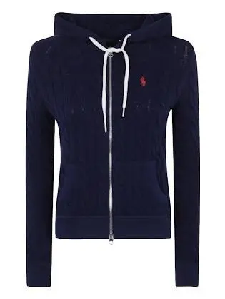 Polo Ralph Lauren Long Sleeve Full Zip Hoodie - Navy Blue