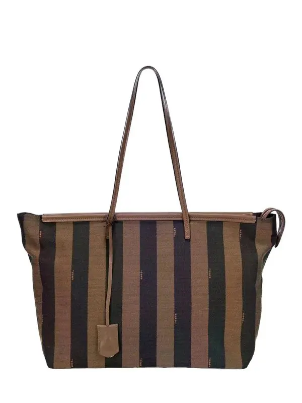 Fendi Requin Striped Tote Bag - Brown