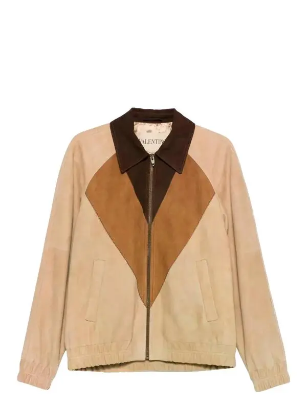 Valentino Garavani Diamond Panel Collar Jacket - Neutrals