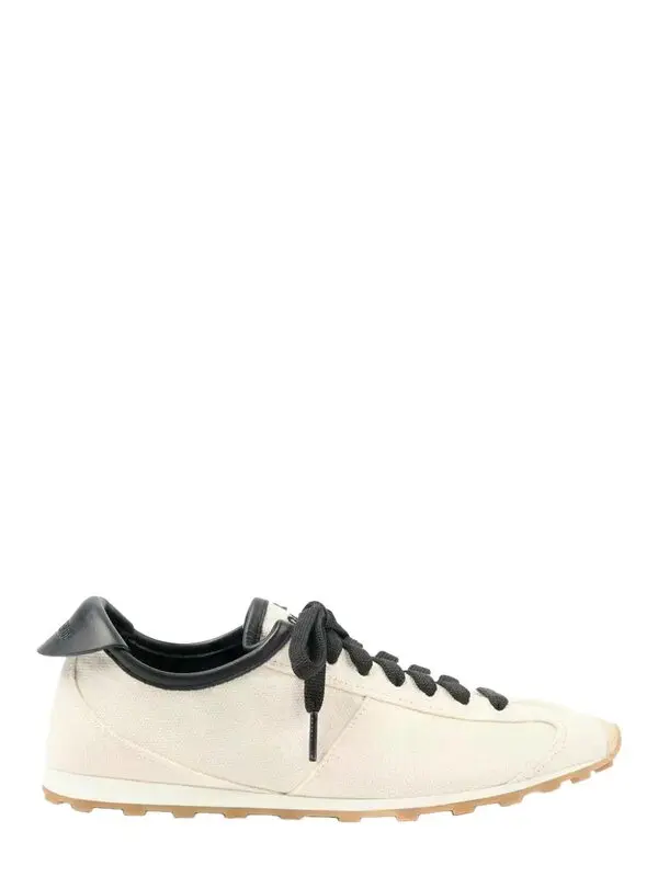 Jacquemus Lace-up Leather Sneakers - Neutrals