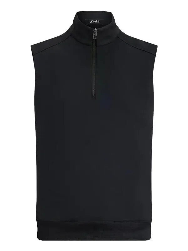 Rlx Ralph Lauren Half-zip Sleeveless Vest - Black
