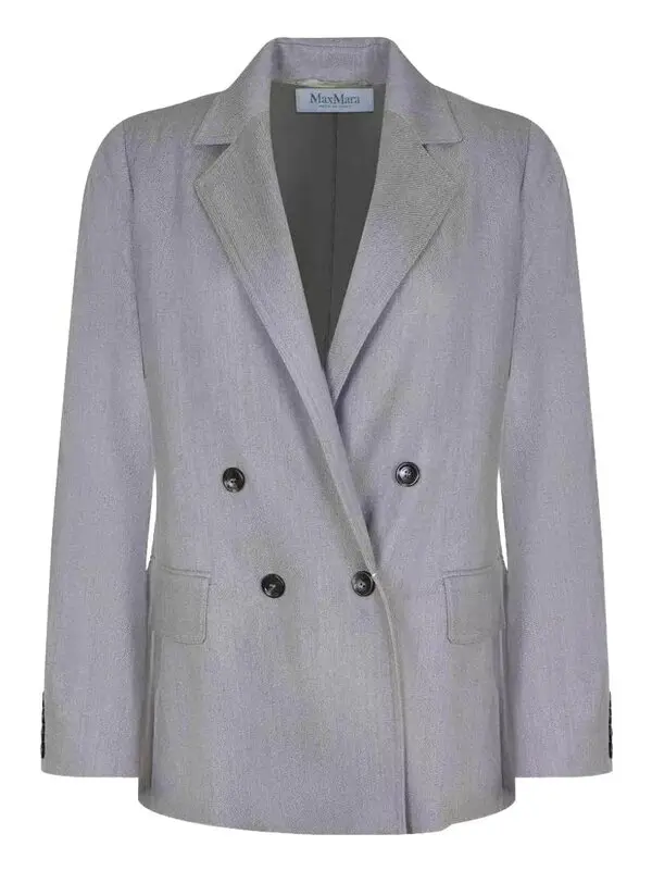 Max Mara Locarno Double-breasted Jacket - Grey