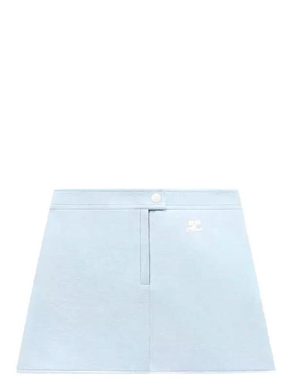 COURREGES Buttoned Mini Skirt - Blue