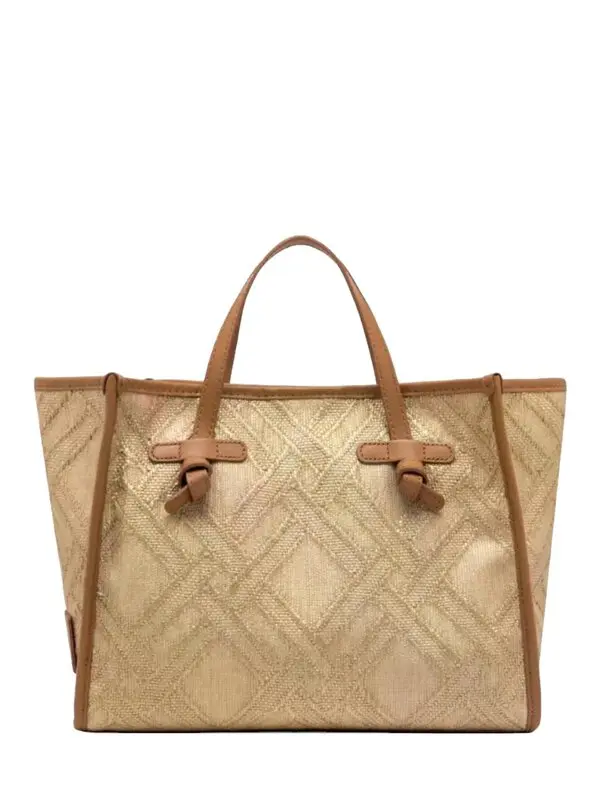GIANNI CHIARINI Marcella Knot-detail Tote Bag - Neutrals