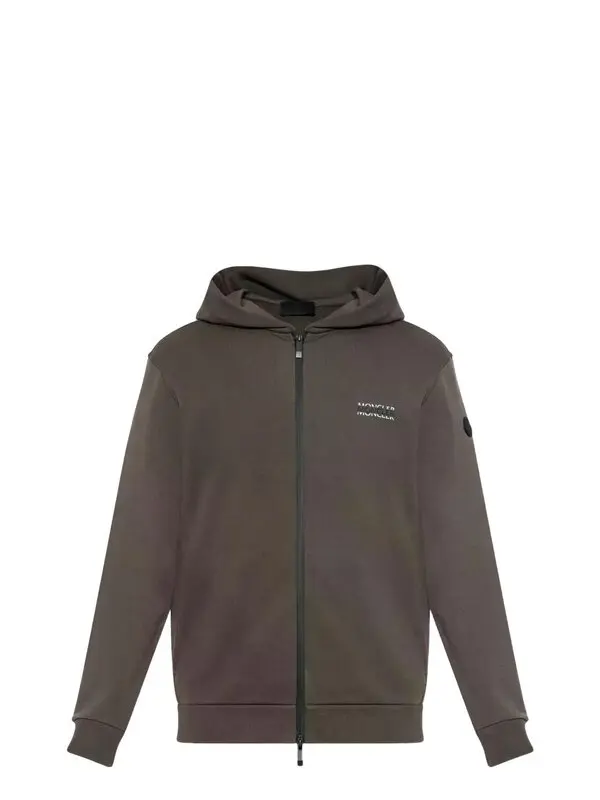 Moncler Zip-up Hoodie - Brown