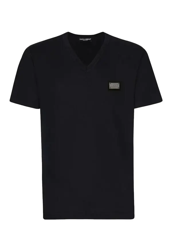 Dolce & Gabbana V-neck T-shirt - Black