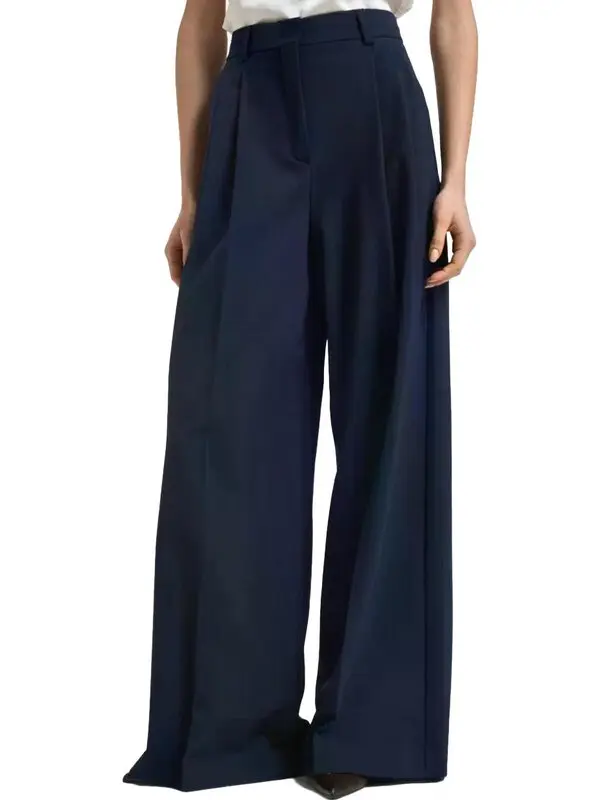 Max Mara High-rise Wide-leg Trousers - Blue