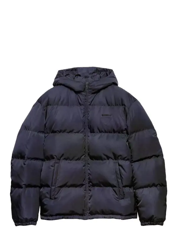 Prada Hooded Padded Jacket - Blue
