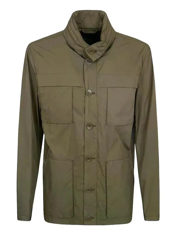 Herno Buttoned Jacket With Pockets - Green