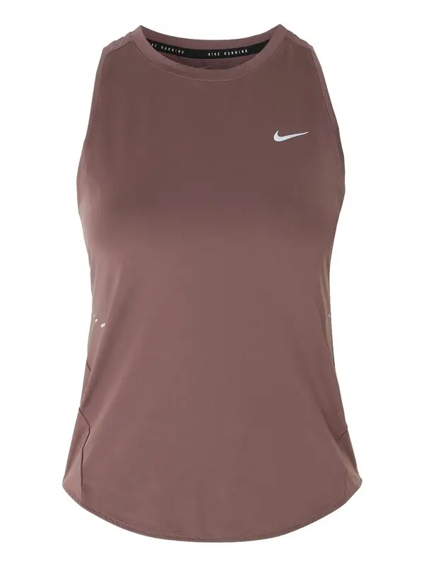 Nike Swift Mesh-paneled Dri-fit Running Tank - Purple