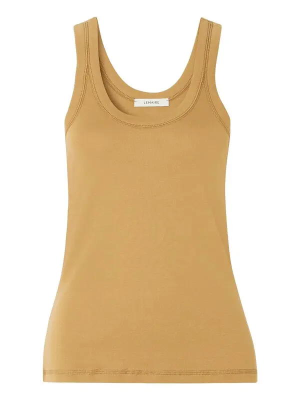 LEMAIRE Organic Cotton-jersey Tank - Yellow