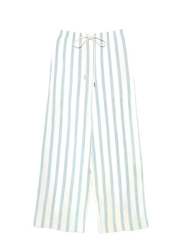Bondi Born Striped Drawstring Trousers - White