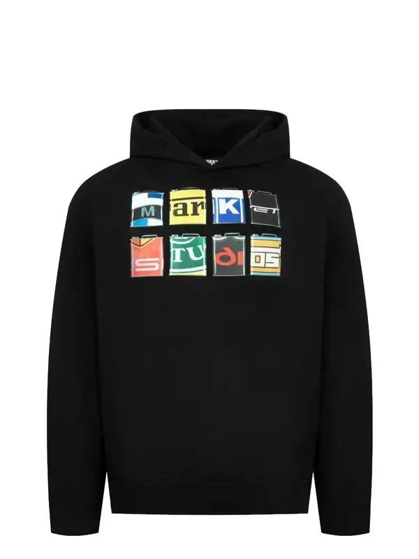 MARKET Printed Hoodie - Black