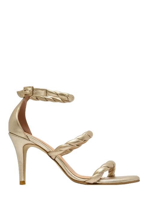 ALTA Salmma Braided Leather Sandals - Gold