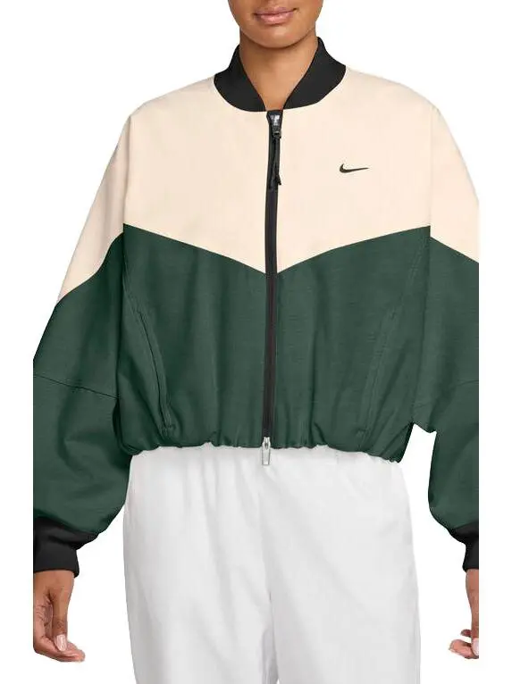 Nike Sportswear Modern Fleece Cocoon Bomber Jacket - Fir/chalk/fir