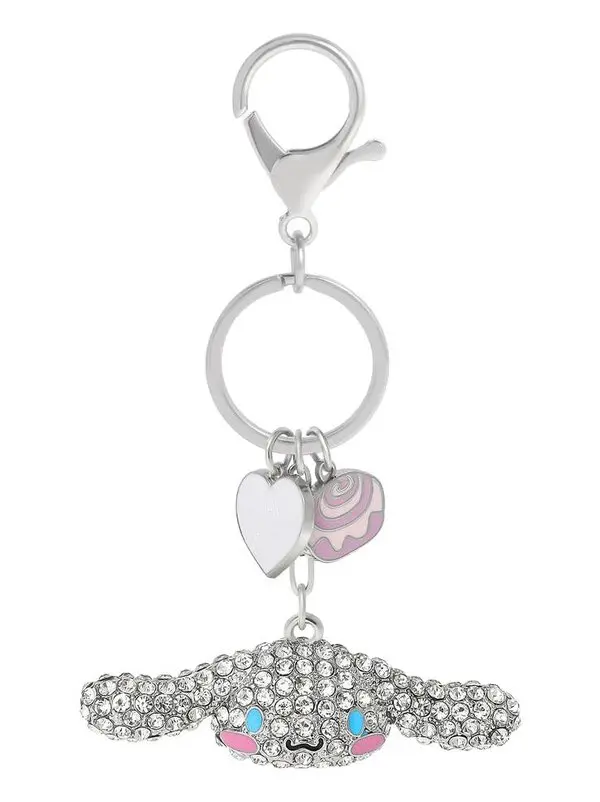 HELLO KITTY Cinnamoroll Crystal Keychain With Charms - Silver
