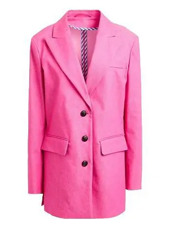 VI TO VI Single-breasted Twill Blazer - Magenta