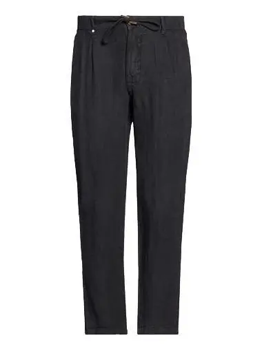 BL.11 BLOCK ELEVEN Linen Tapered Leg Pants - Black